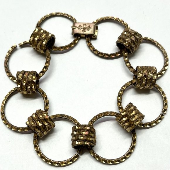 Vintage | Jewelry | Vintage Gold Hoop Link Bracelet | Poshmark